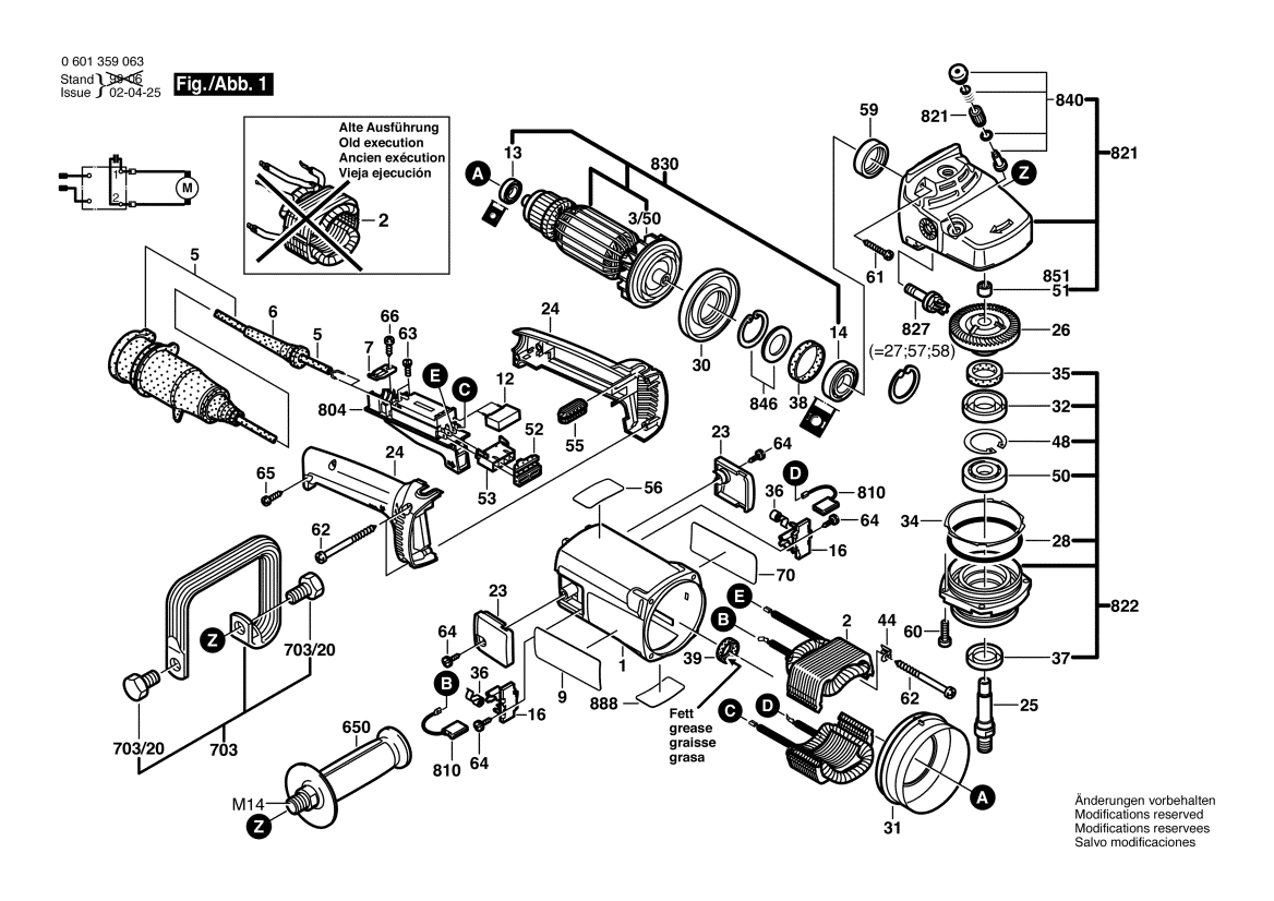 Pièces détachées pour Meuleuse angulaire BOSCH GNS 14 GNS14 - SWAP ...